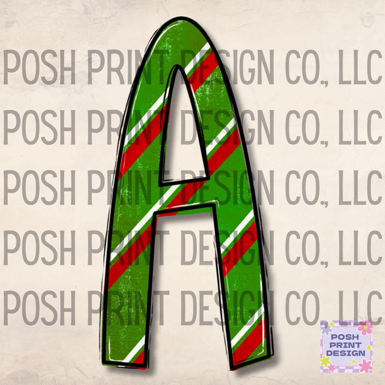 Christmas Stripes Alphabet Clip Art | Bulletin Board Letters ...