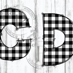 Buffalo Plaid Bulletin Board Letters, White Buffalo Plaid Bulletin ...
