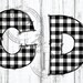 Buffalo Plaid Bulletin Board Letters, White Buffalo Plaid Bulletin ...