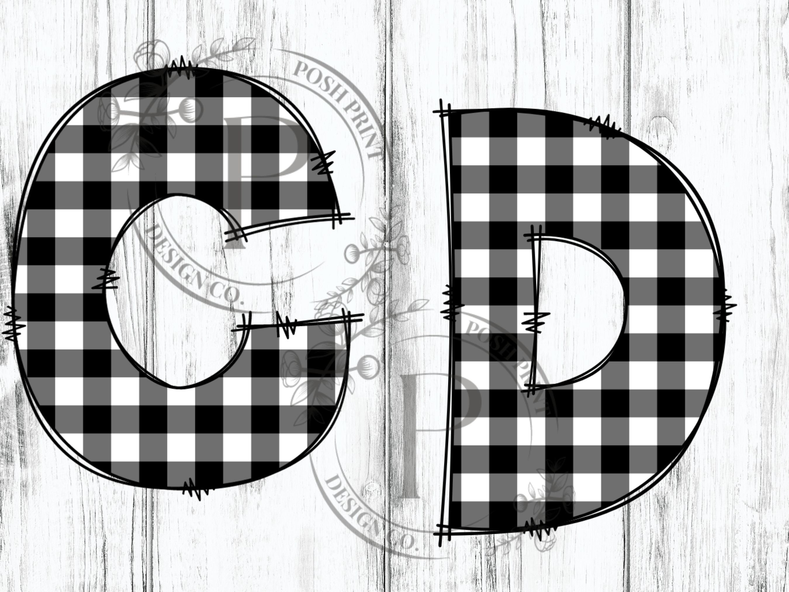 Buffalo Plaid Bulletin Board Letters White Buffalo Plaid - Etsy