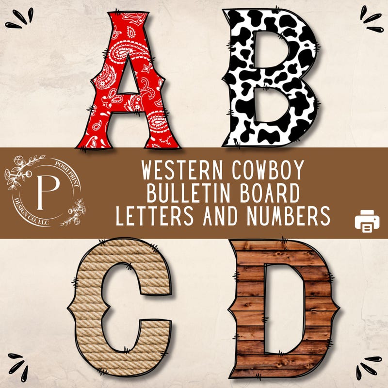 Western Letters - Etsy