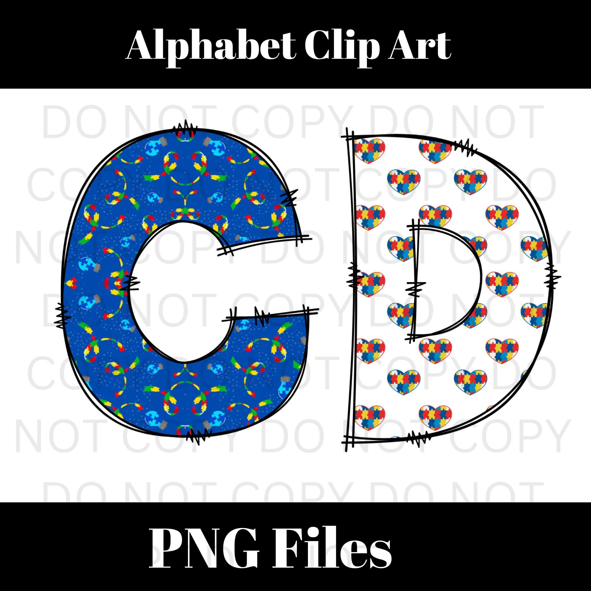 Autism Awareness Alphabet Clip Art, PNG, Clip Art, Bulletin Board ...