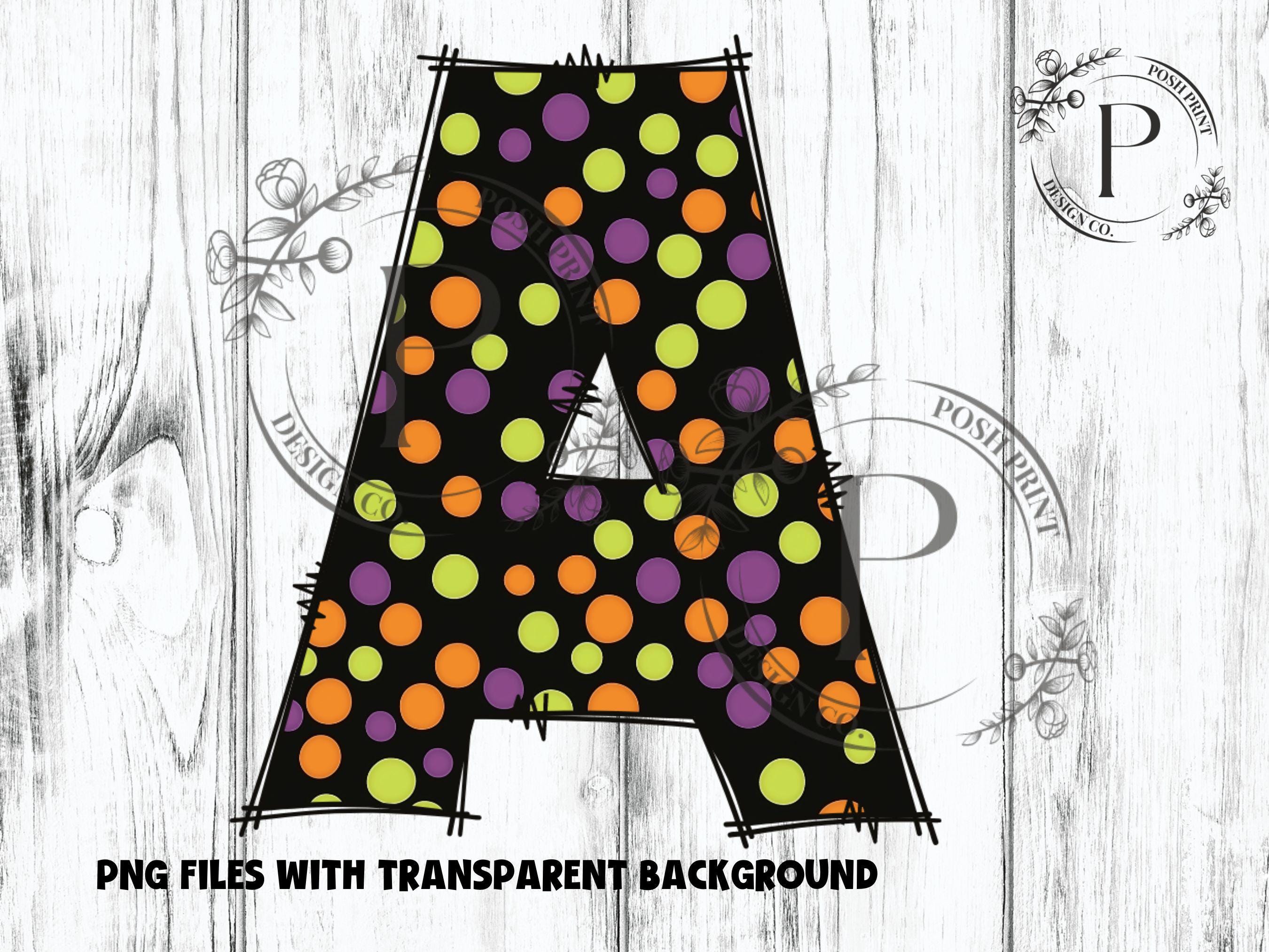 Halloween Polka Dots Bulletin Board Letters, Alphabet Clip Art, Letters ...