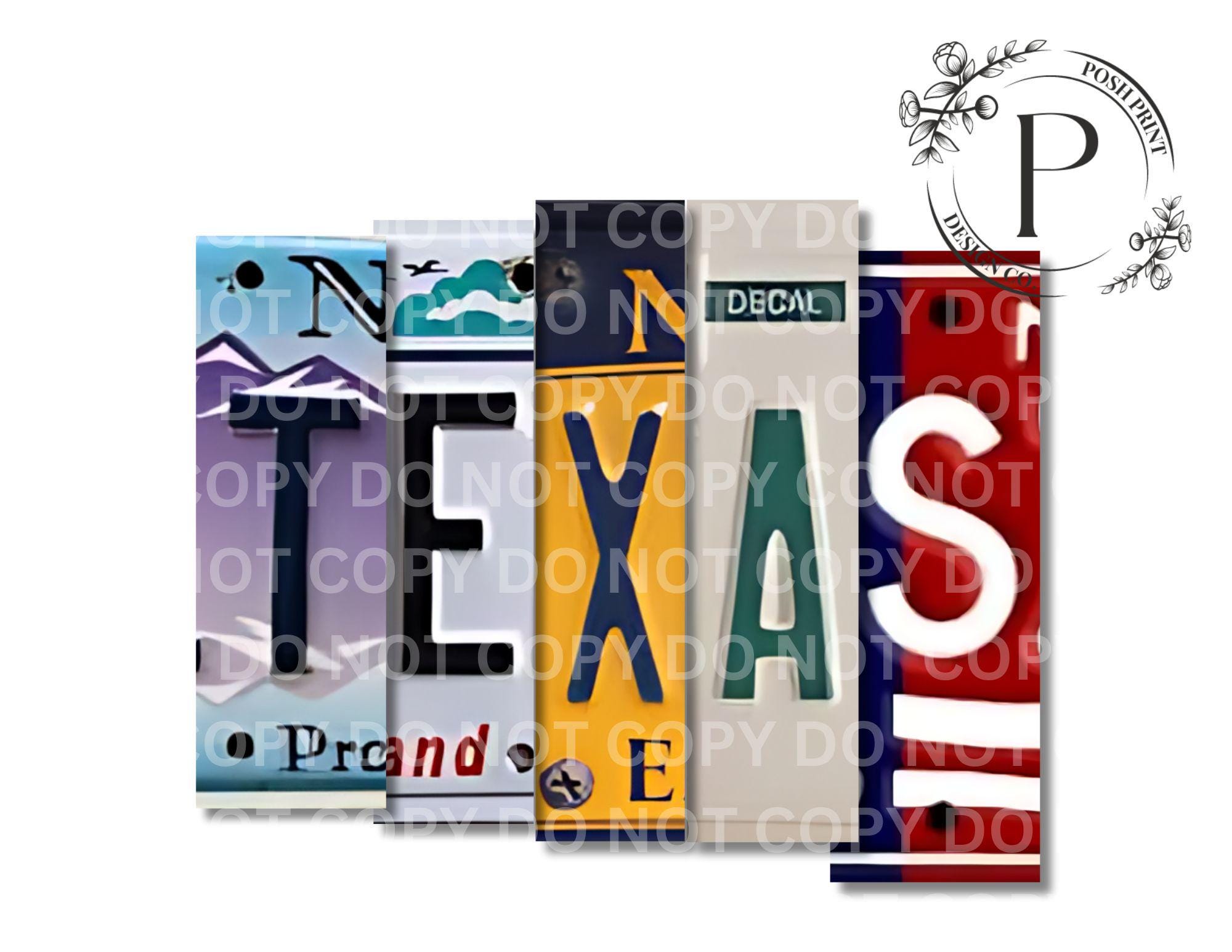 Texas PNG, Sublimation, License Plate, Sublimation Transfer, T-shirt ...