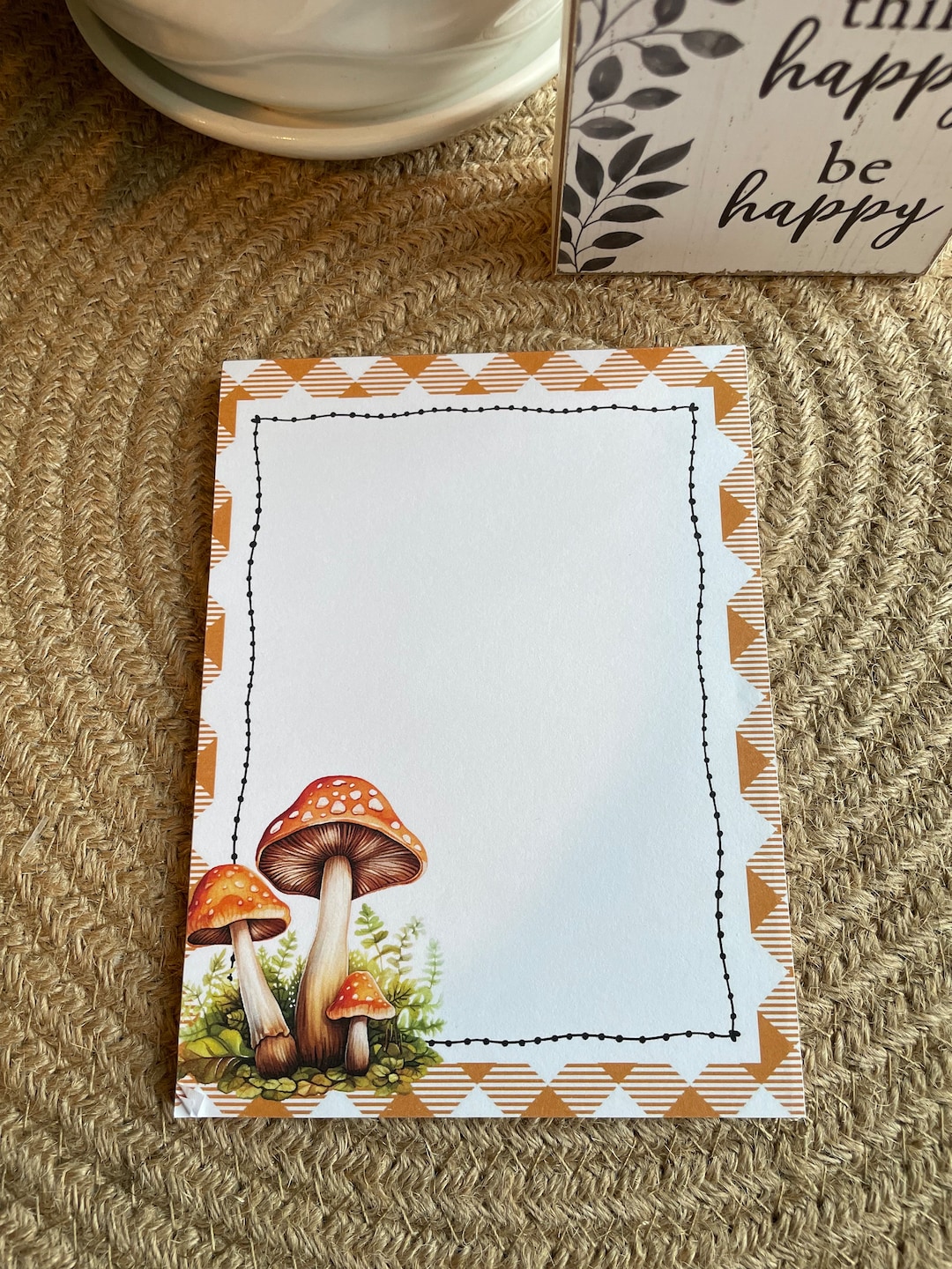 Mushroom Notepad, Notepad, Mushrooms Notepad, 50 Page Notepad, Cute ...