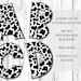 Cow Print Doodle Alphabet Clip Art, Cow Print Bulletin Board Letters ...