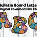 Groovy Flowers, Retro Alphabet Clip Art, Bulletin Board Letters, PNG ...