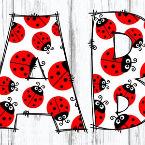 Lady Bug Alphabet Clip Art, Lady Bug Bulletin Board Letters, Lady Bug ...
