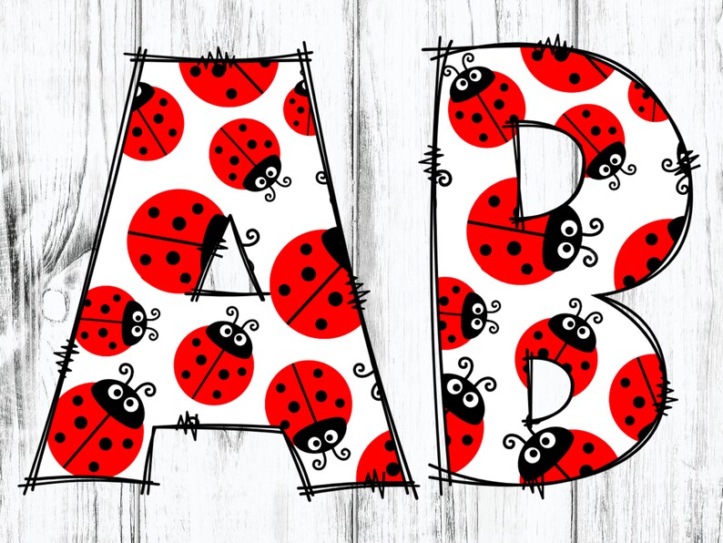 Lady Bug Alphabet Clip Art, Lady Bug Bulletin Board Letters, Lady Bug ...
