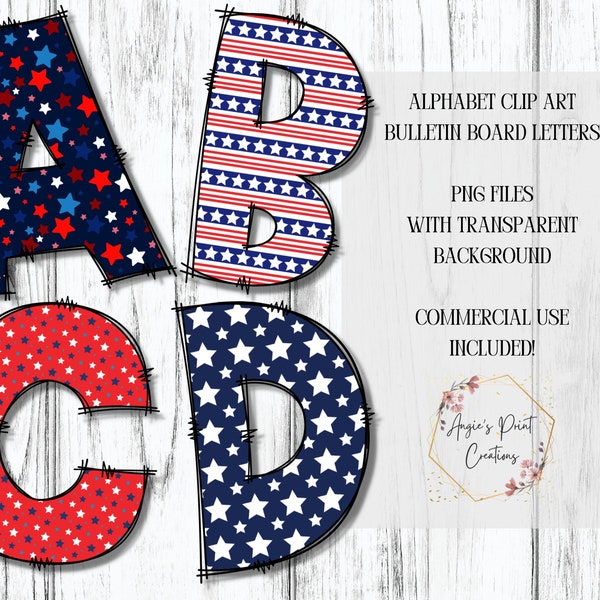 Patriotic Letters - Etsy