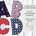 Patriotic Alphabet Clip Art, Bulletin Board Letters, Fourth of July ...