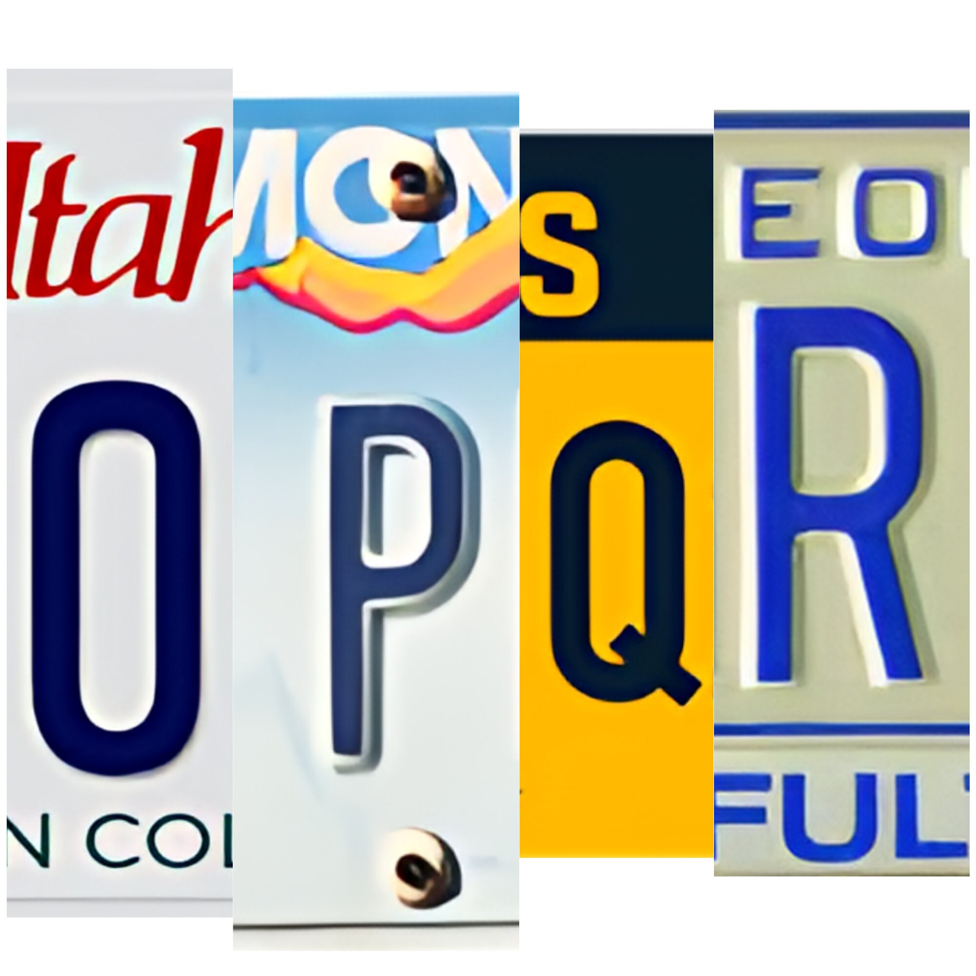 License Plate Alphabet, License Plate Numbers, PNG Files, Clip Art ...