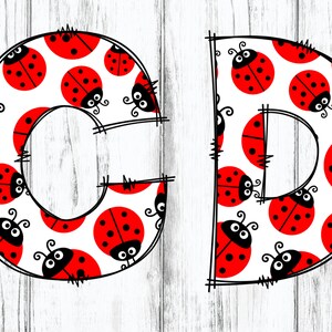Lady Bug Alphabet Clip Art, Lady Bug Bulletin Board Letters, Lady Bug ...