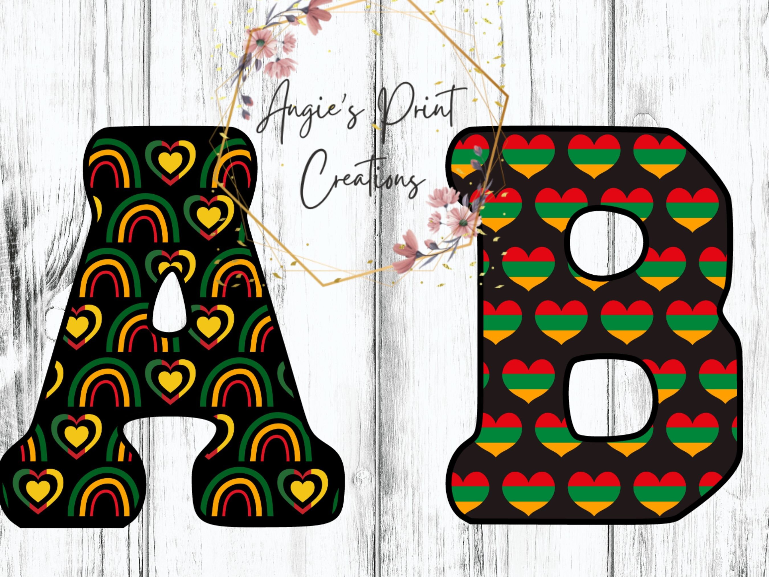 Juneteenth Alphabet Clip Art | Bulletin Board Letters | PNG Files ...