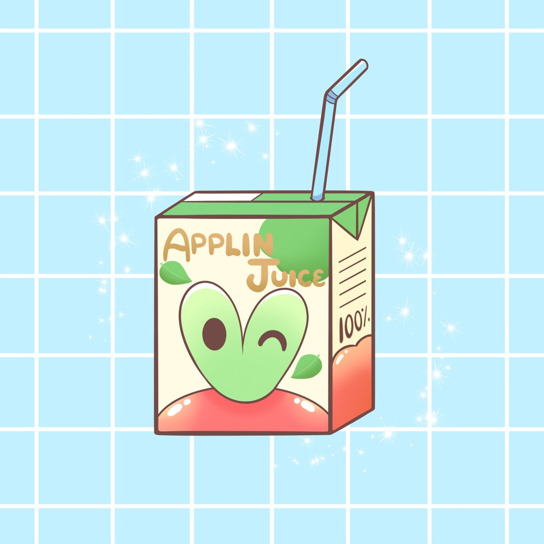 Cute Applin Apple Juice Holographic Sticker - Etsy
