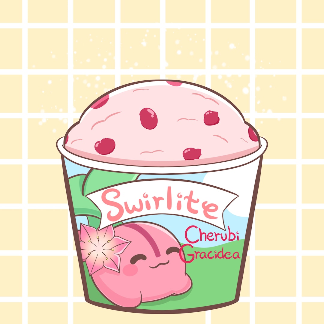 Cute Cherubi Ice-cream Holographic Sticker - Etsy