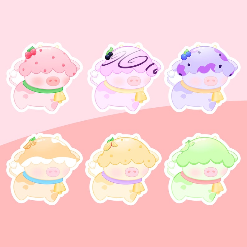 Cute Fruit Flavoured Ice-cream Cows - Etsy