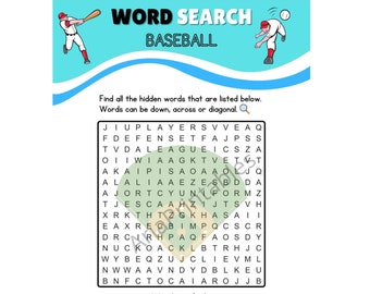 Printable Baseball Puzzles - Etsy