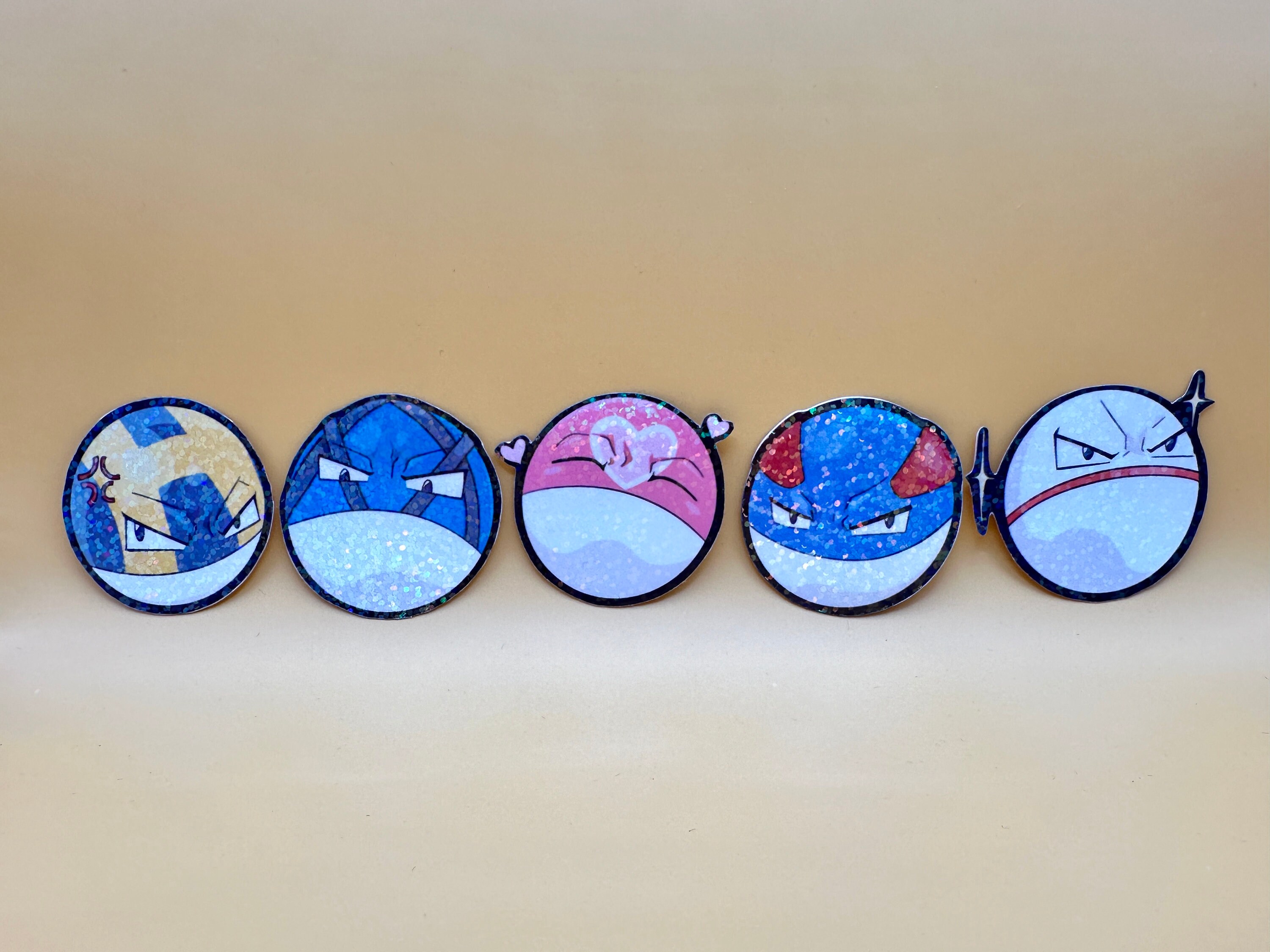 Voltorb Pokemon Inspired Pokeball Sticker Pack Great Ball Net - Etsy