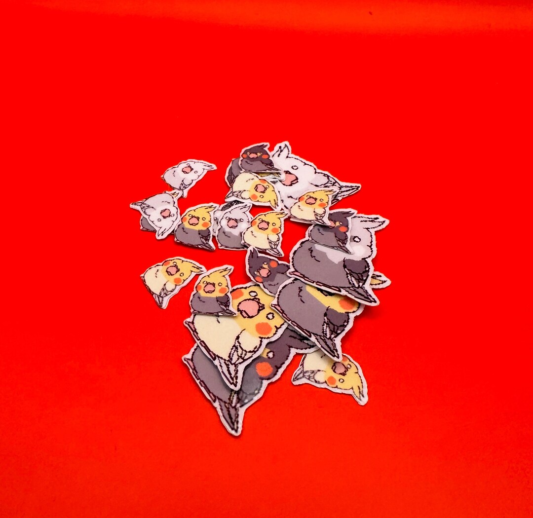Pixel Cockatiel Mini and Micro Stickers All Different Feather - Etsy