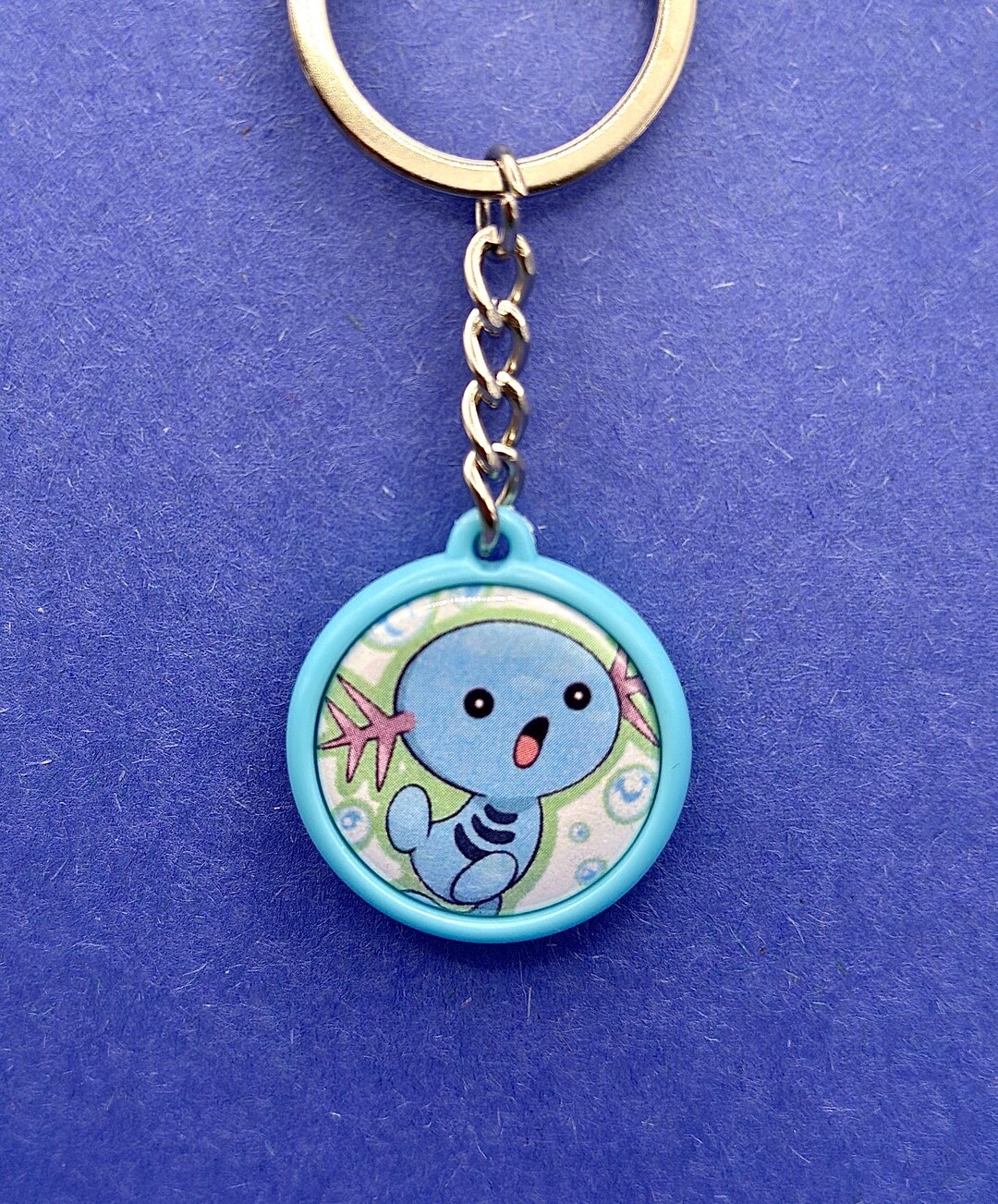 Wooper Pokemon Inspired Mini Keychain Water Blue Colored - Etsy