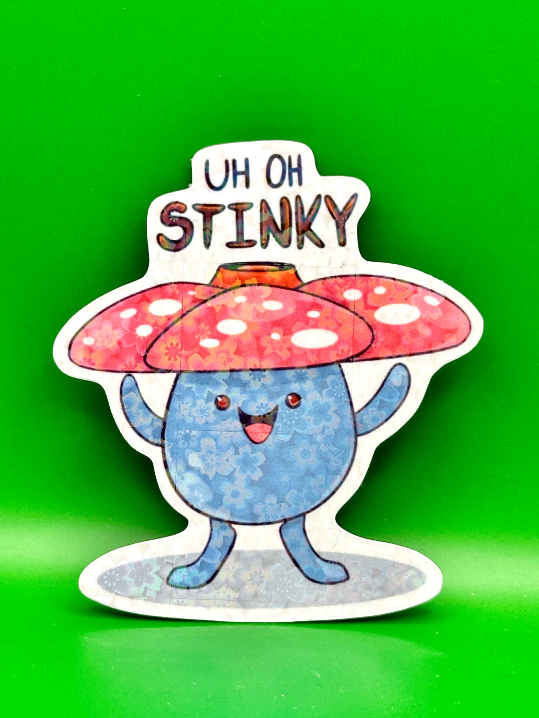 Vileplume Pokemon Uh Oh Stinky Holographic Sticker - Etsy