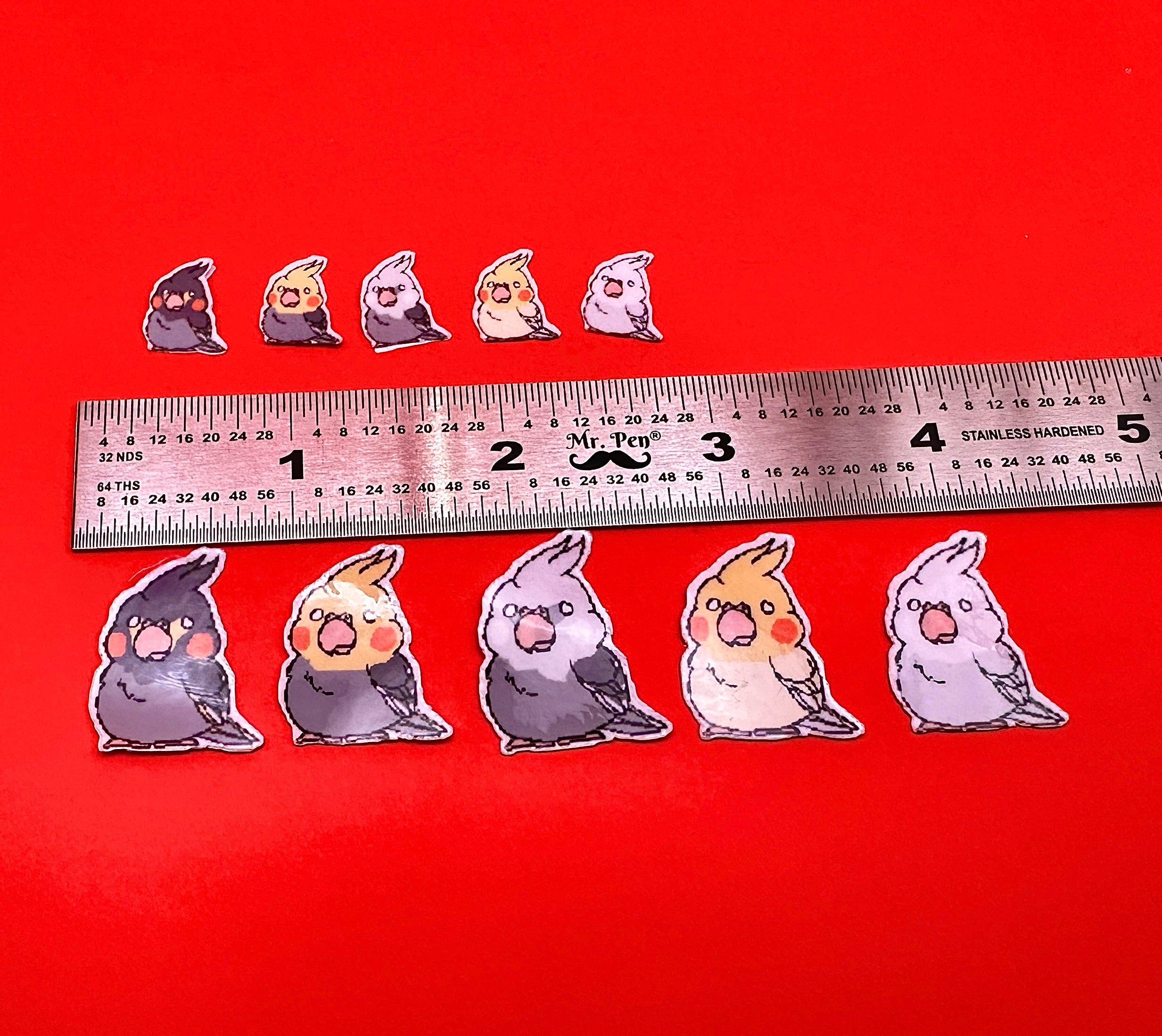 Pixel Cockatiel Mini and Micro Stickers All Different Feather - Etsy