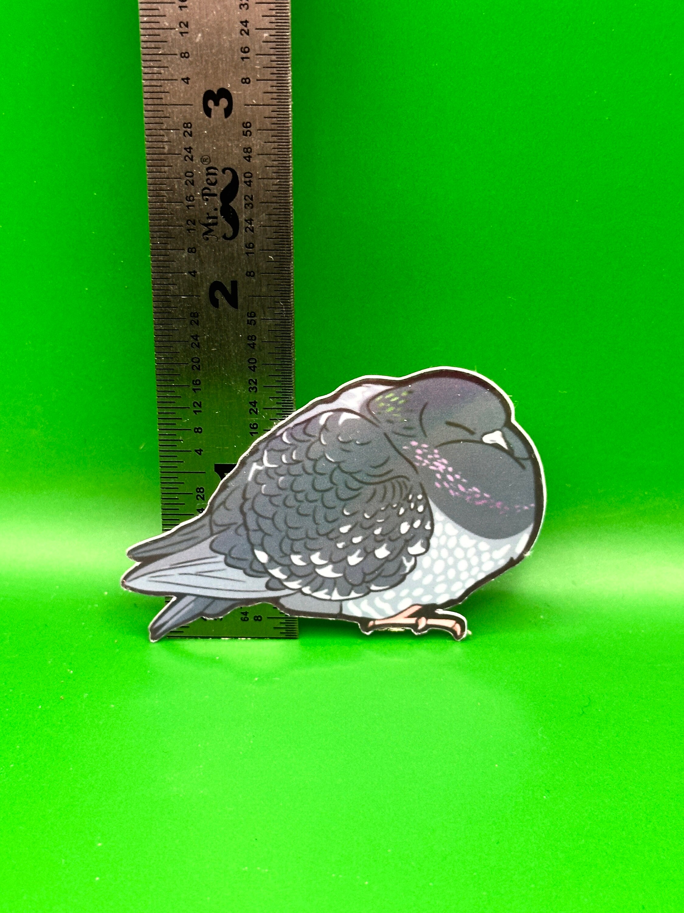 Sleepy Cute Pigeon Holo Sticker - Etsy