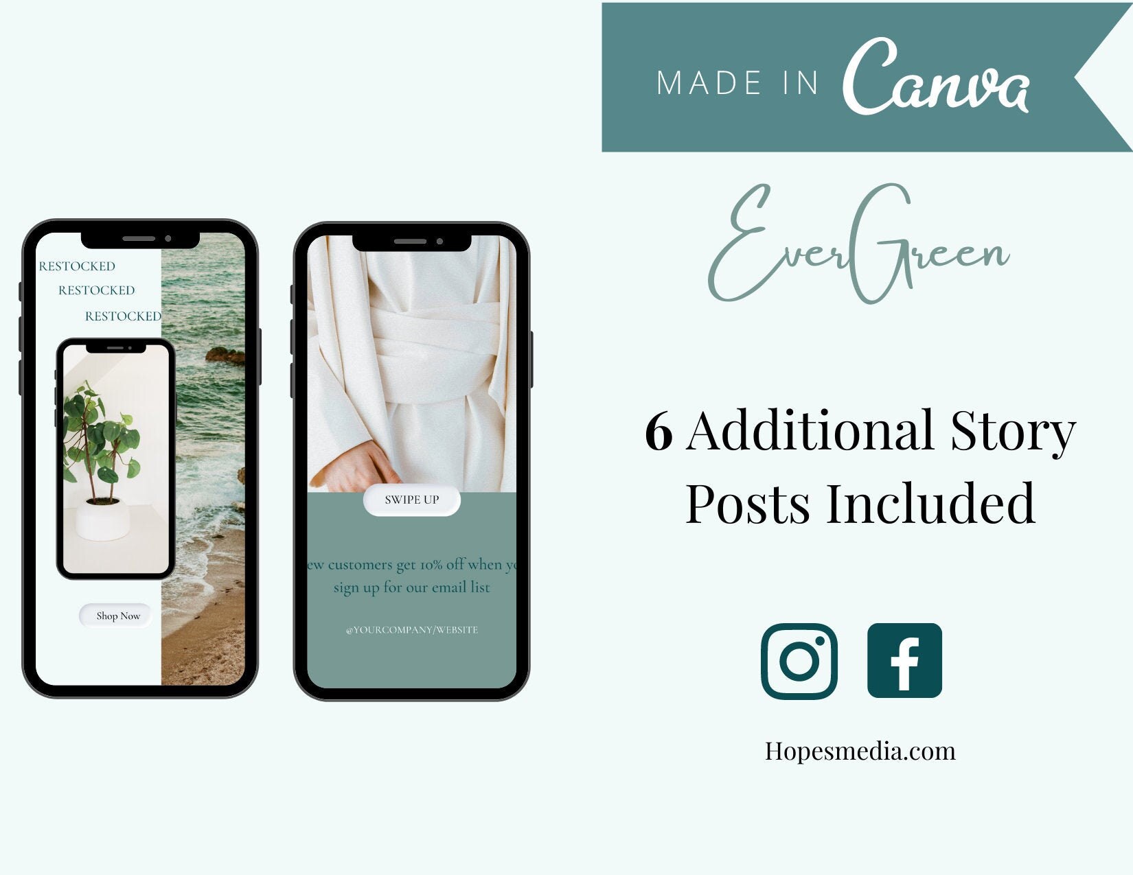 Evergreen (blue-green Themed) Instagram Marketing & Engagement Booster ...