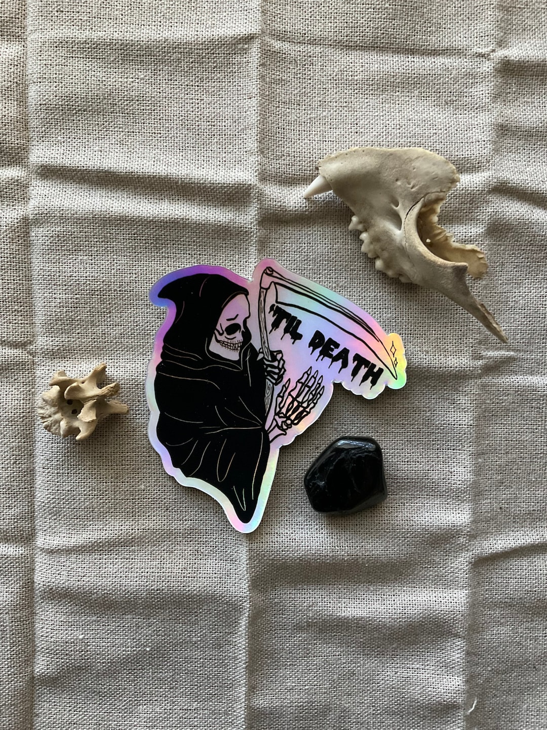 Holographic Grim Reaper Death Vinyl Sticker - Etsy