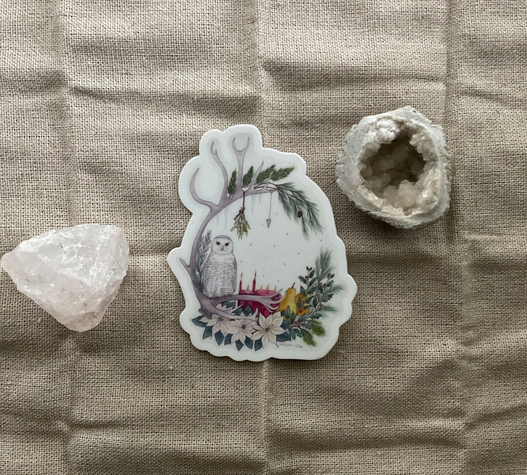 Yule Wheel of the Year Correspondences Wreath Vinyl Sticker - Etsy