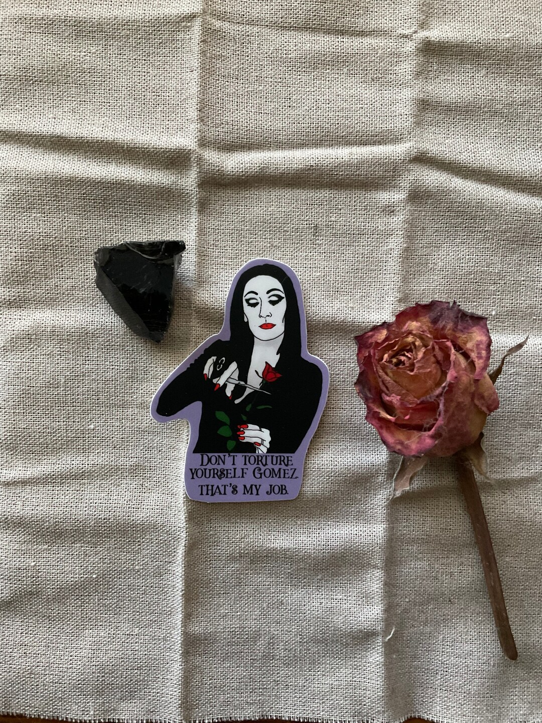 Morticia Addams Family Halloween Vinyl Sticker - Etsy