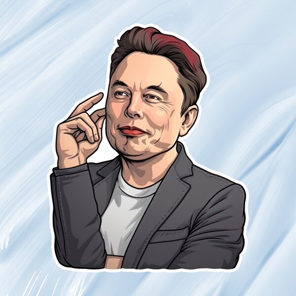 Elon Musk Sticker - Etsy