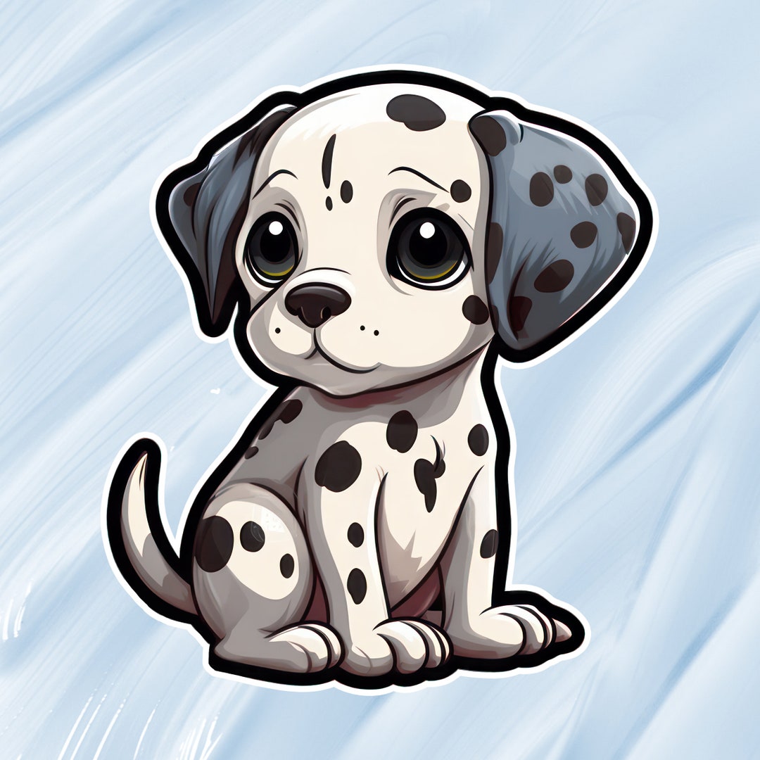 Cute Chibi Dalmatian Spots VINYL STICKER Laptop Funny Car - Etsy