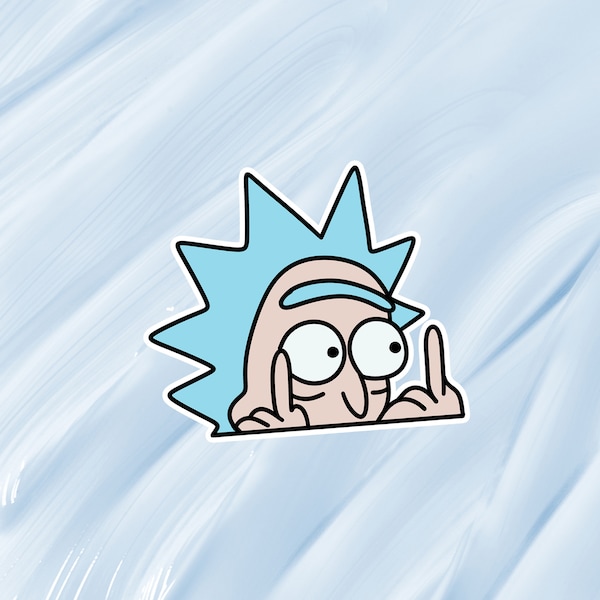 Rick and Morty Car Decal Middle Fingers - Etsy Ireland