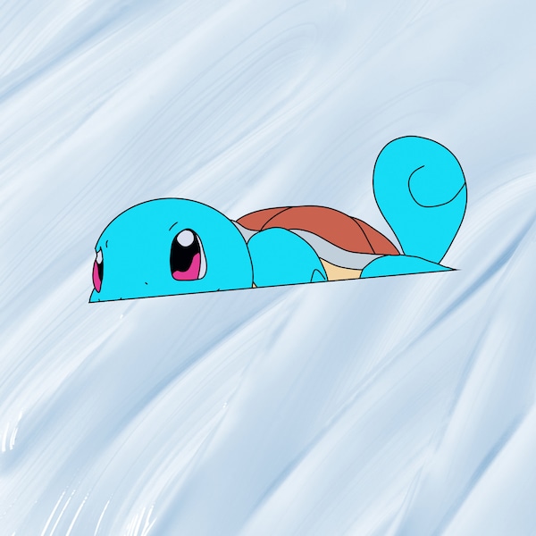 Squirtle Peeking Sticker - Etsy Canada