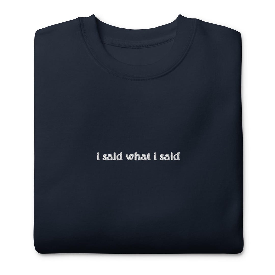 Embroidered I Said What I Said Sweater, Empowering Women's Sweater ...