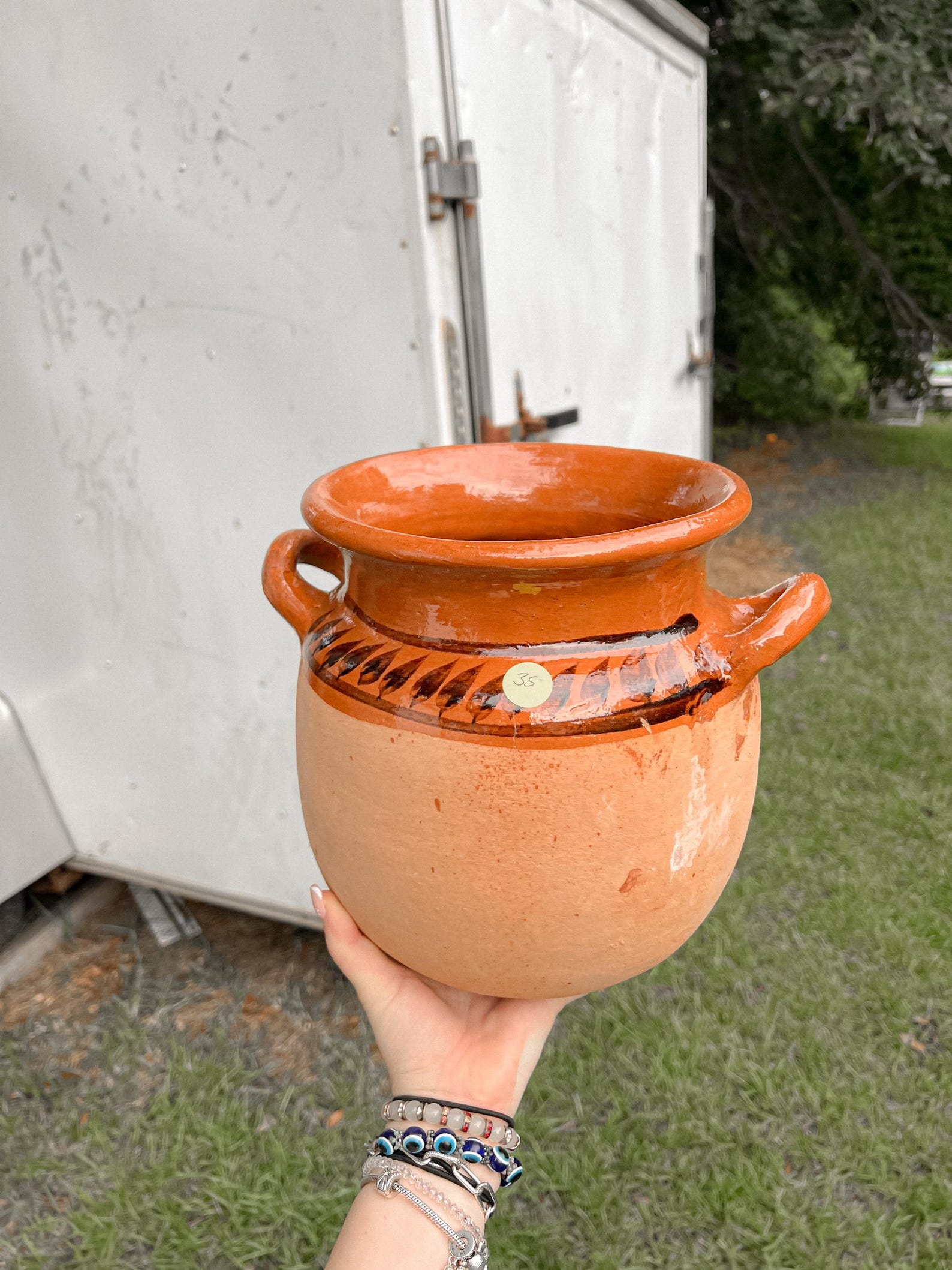 Large 1KG Mexican Clay Barro Pot Colorado– Handmade Terracotta Cazuela ...