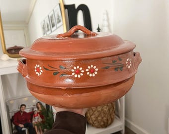 Mexican Clay Barro Pot Salsero – Handmade Terracotta Cazuela, Rustic ...