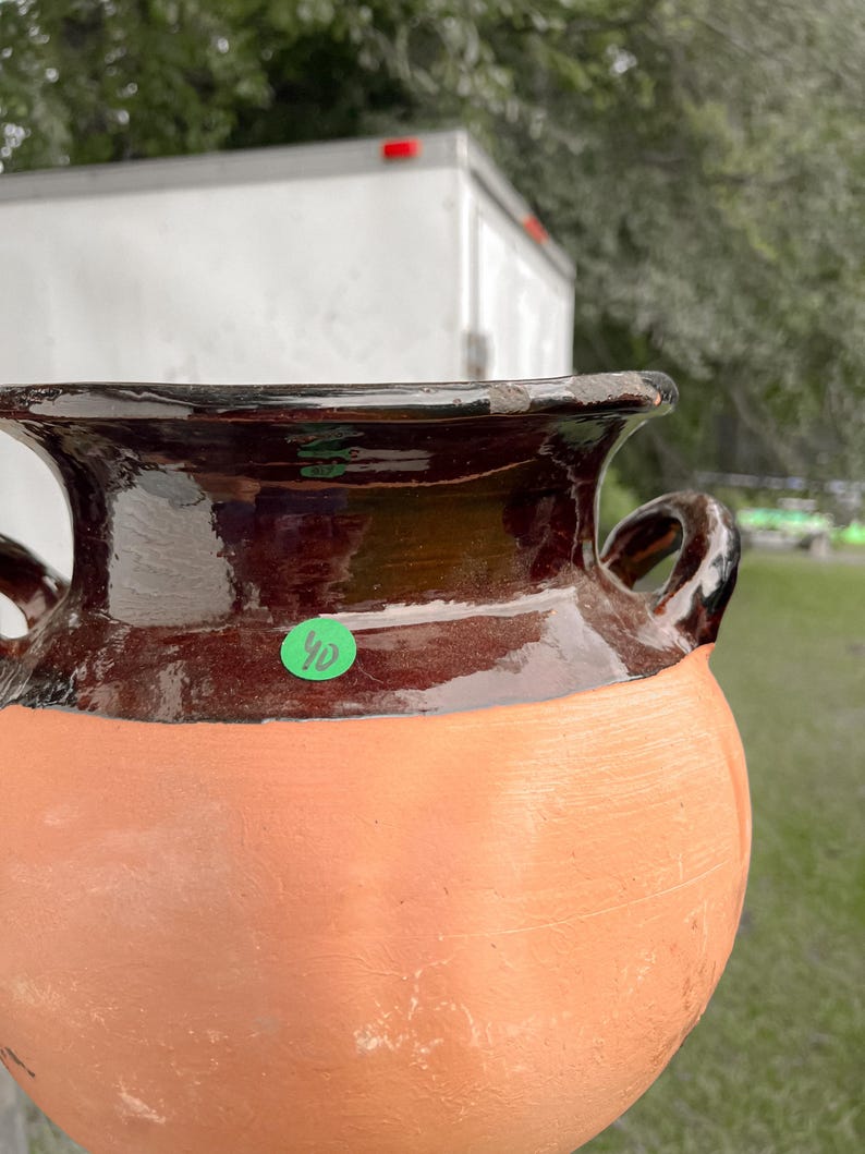 Large 3KG Mexican Clay Barro Pot Colorado– Handmade Terracotta Cazuela ...