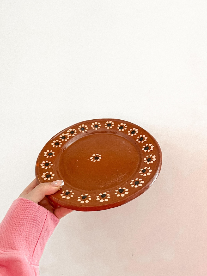 Handmade Mexican Barro Plate Round – Traditional Clay Serving Dish ...