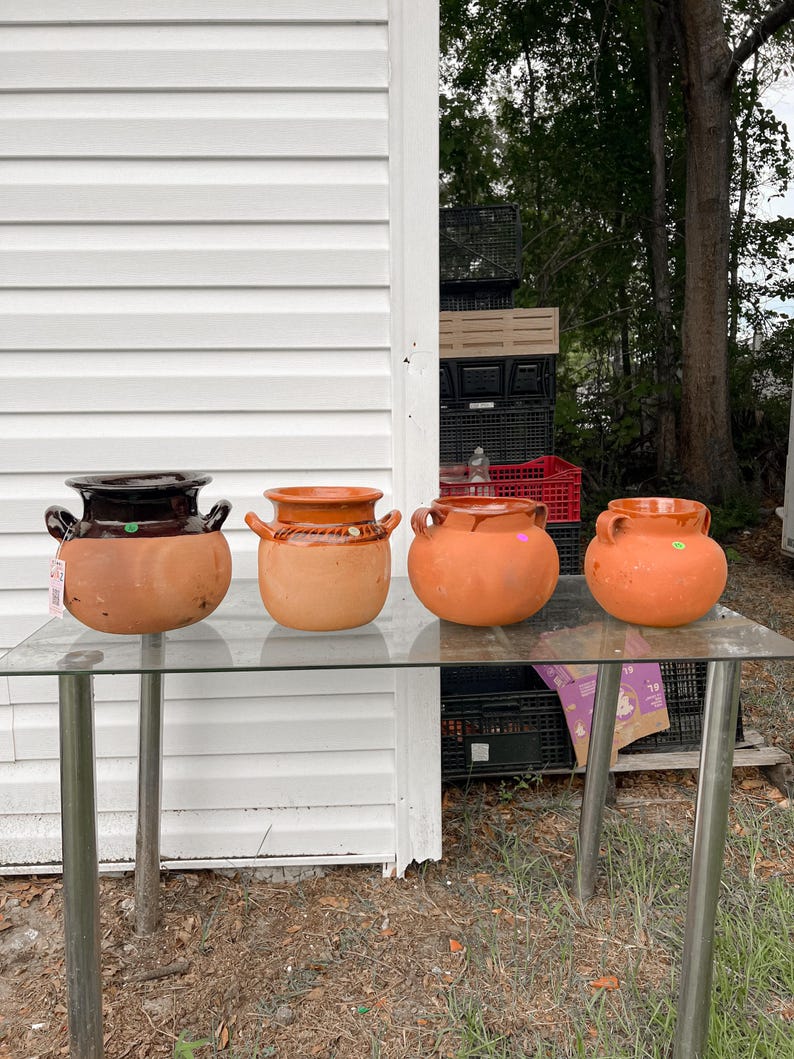 Large 3KG Mexican Clay Barro Pot Colorado– Handmade Terracotta Cazuela ...