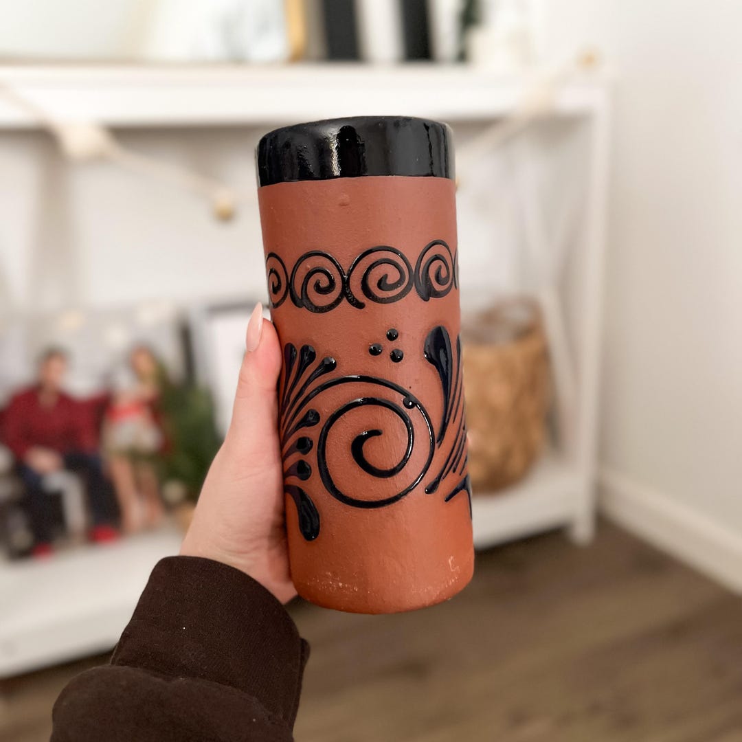 Mexican Clay Barro Cup – Handmade Pottery Coffee Cup, Rustic Terracotta ...