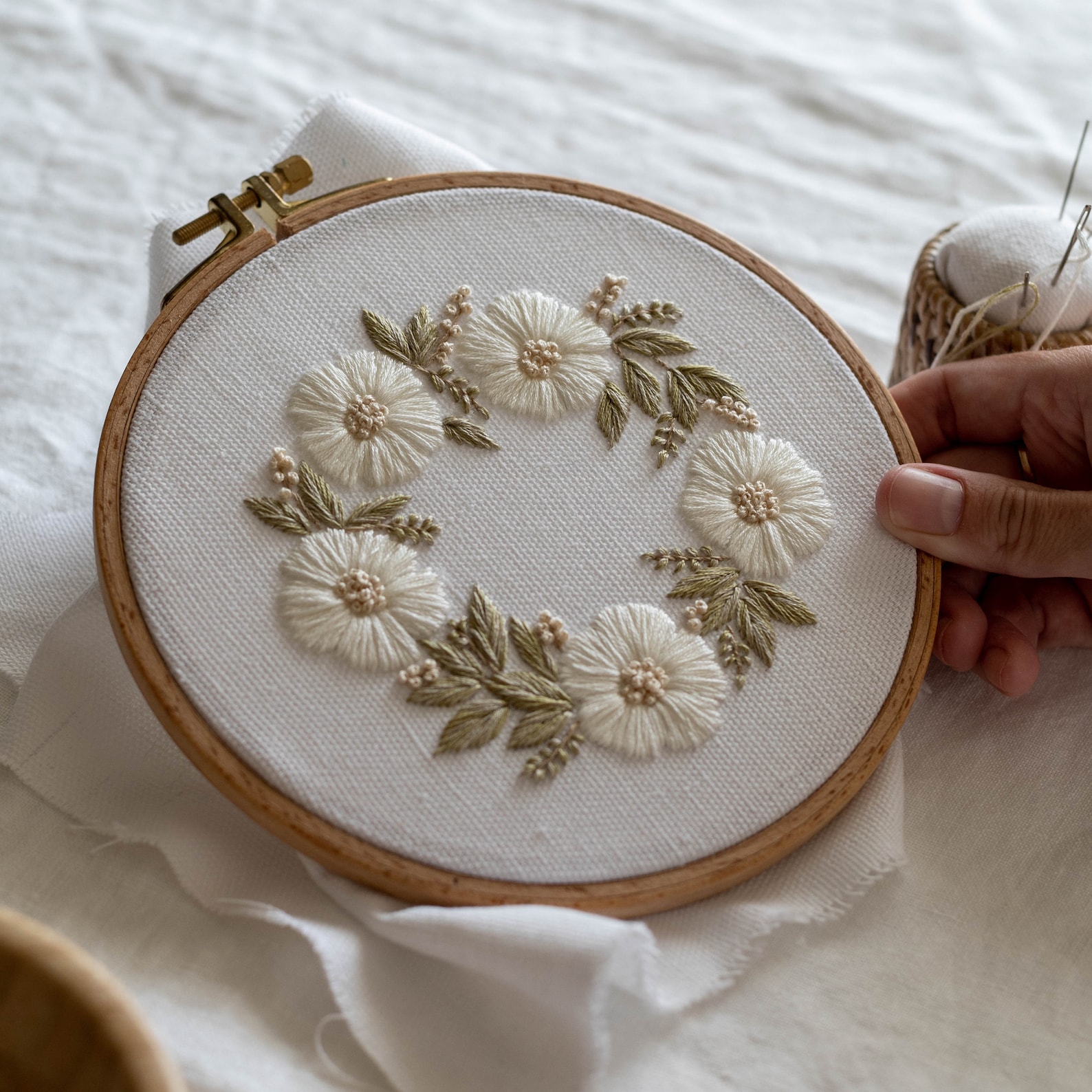 Flower Embroidery Pattern Video Tutorial Beginner | Etsy