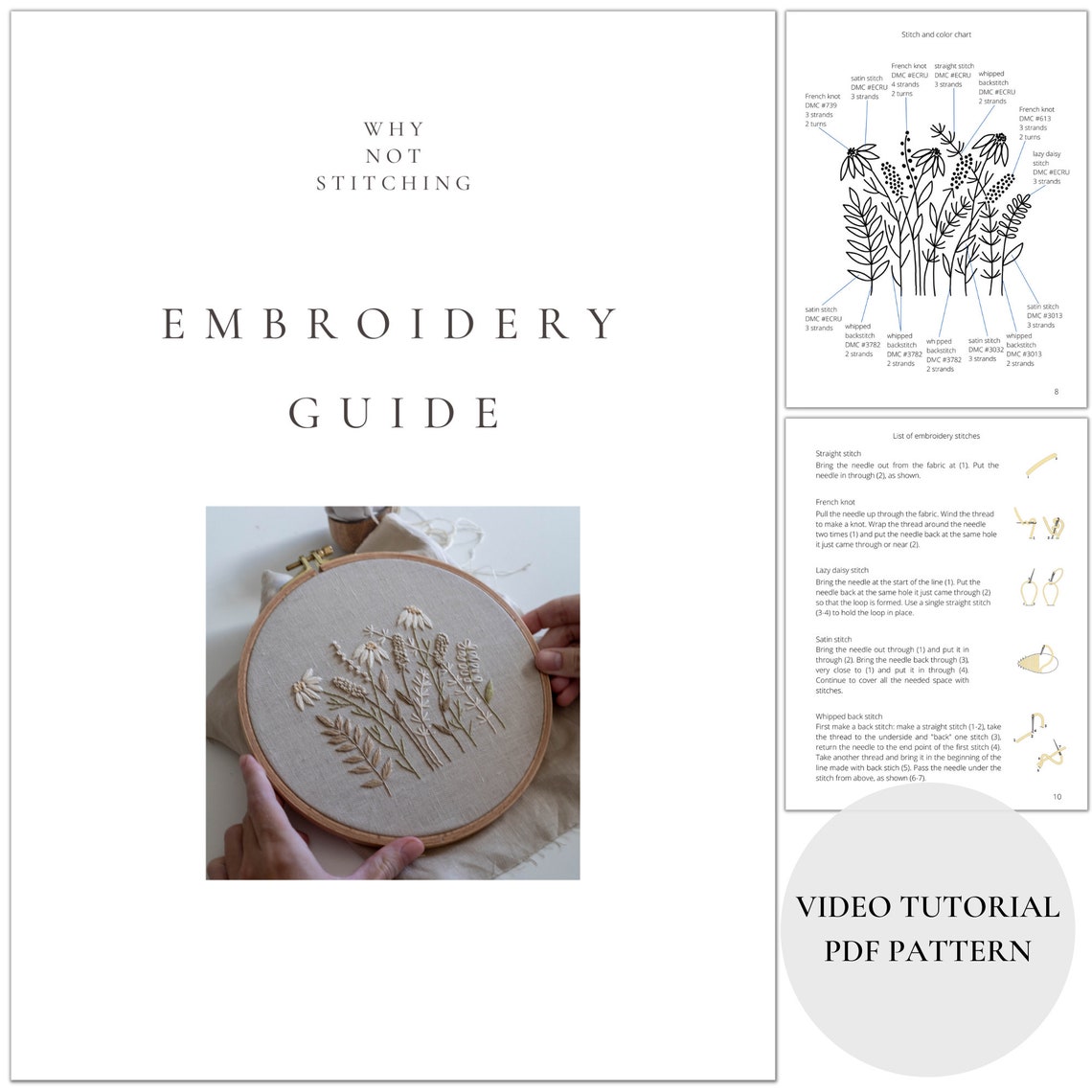 Floral Embroidery Pattern Dress Sewing Pattern Beginner - Etsy