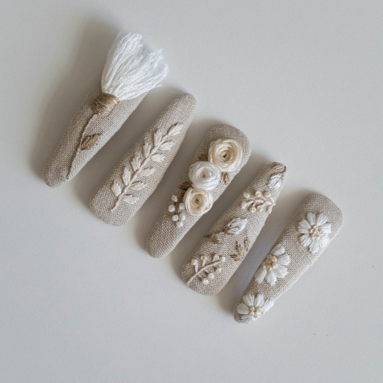 Hair Clips Embroidery Pattern Video Tutorial, Beginner Embroidery PDF ...