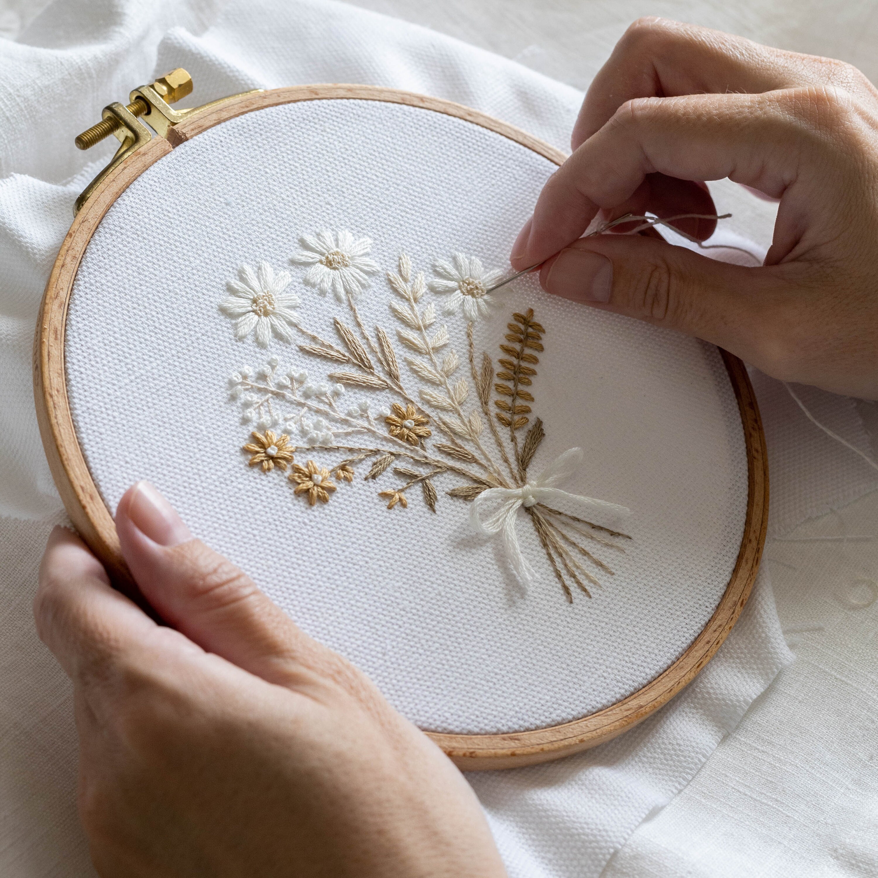 Bouquet Embroidery Pattern Video Tutorial Beginner - Etsy