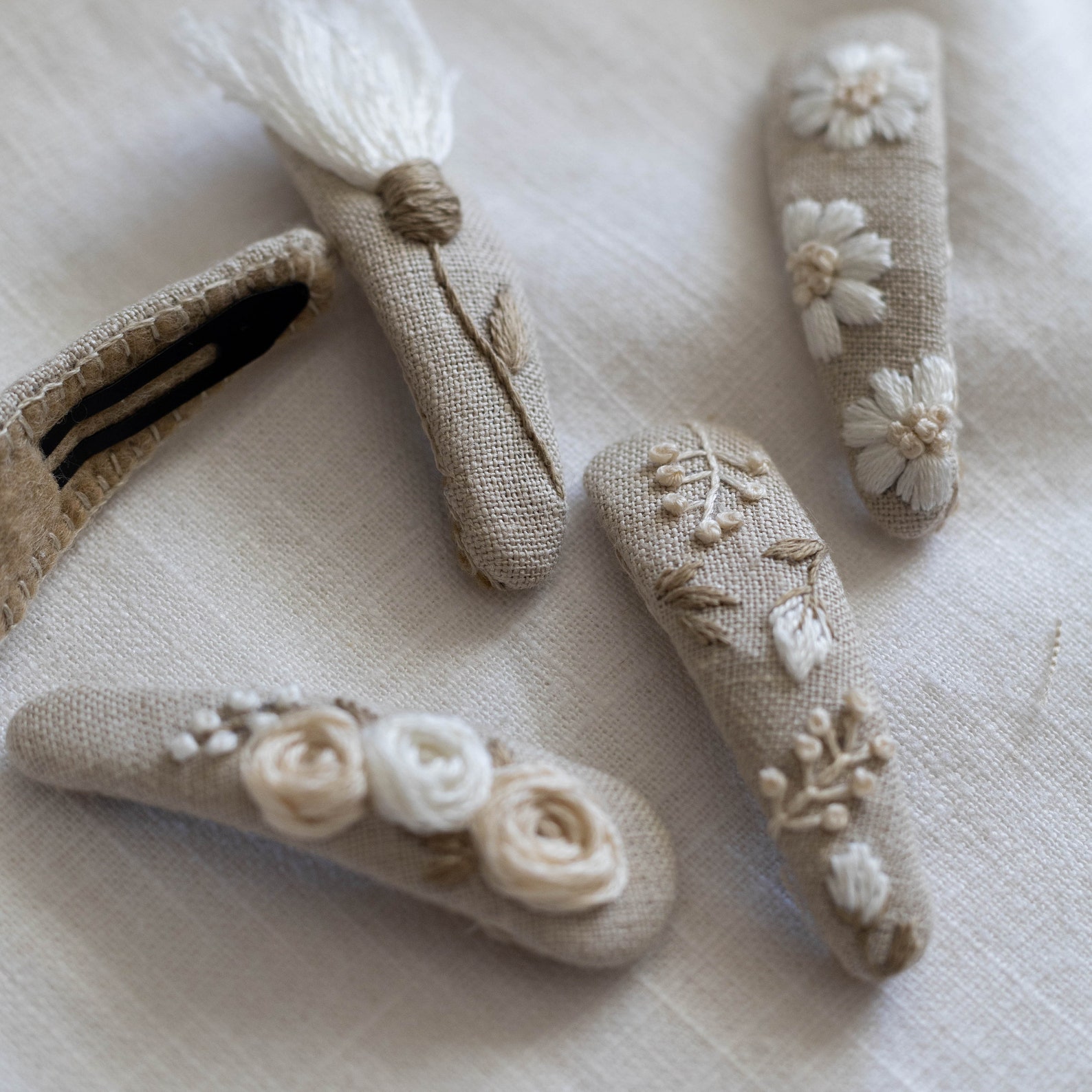 Hair Clips Embroidery Pattern Video Tutorial, Beginner Embroidery PDF ...