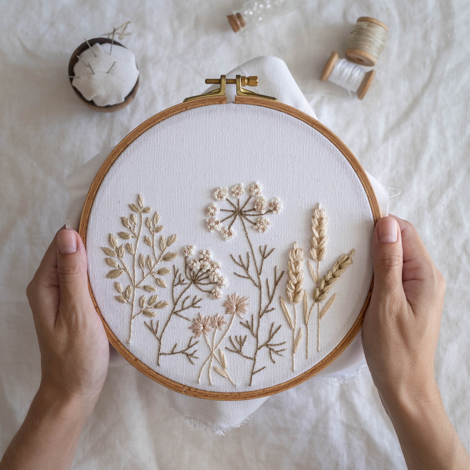 Wildflowers Embroidery Pattern Video Tutorial Beginner - Etsy