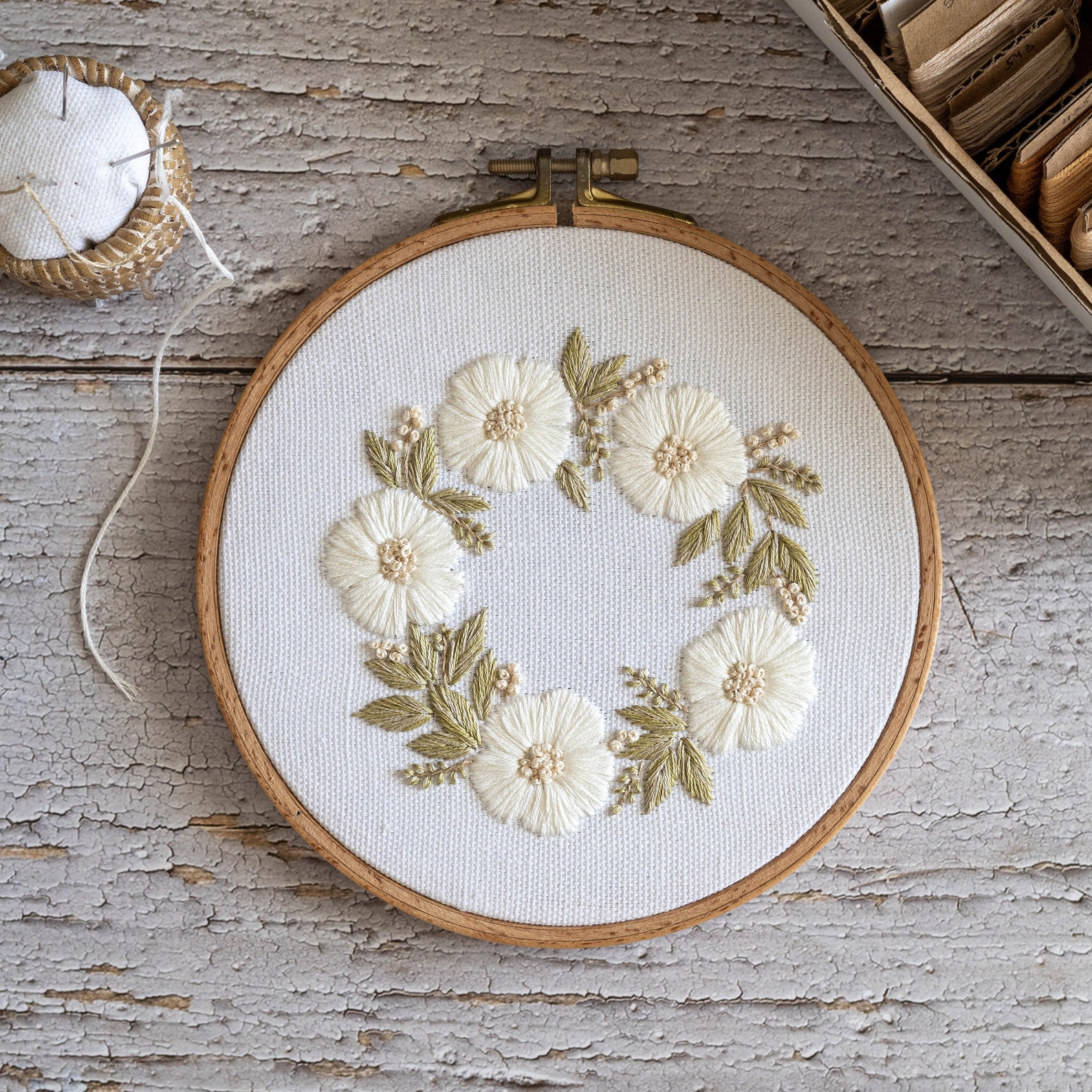 Flower Embroidery Pattern Video Tutorial Beginner | Etsy